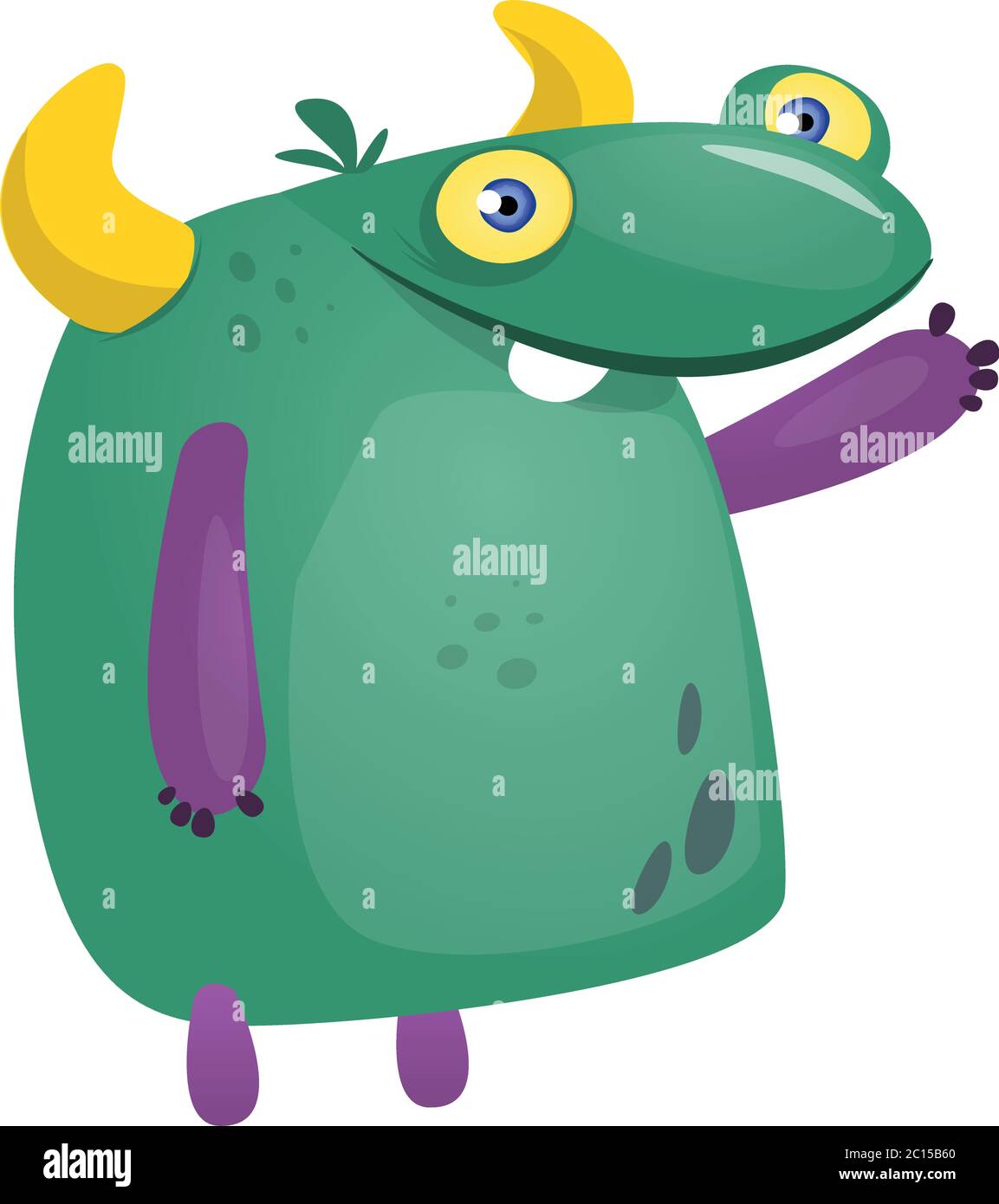 Scary little blue monster Stock Vector Images - Alamy