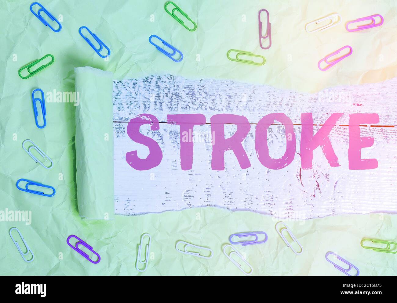 Writing note showing Stroke. Business concept for caused by bleeding ...