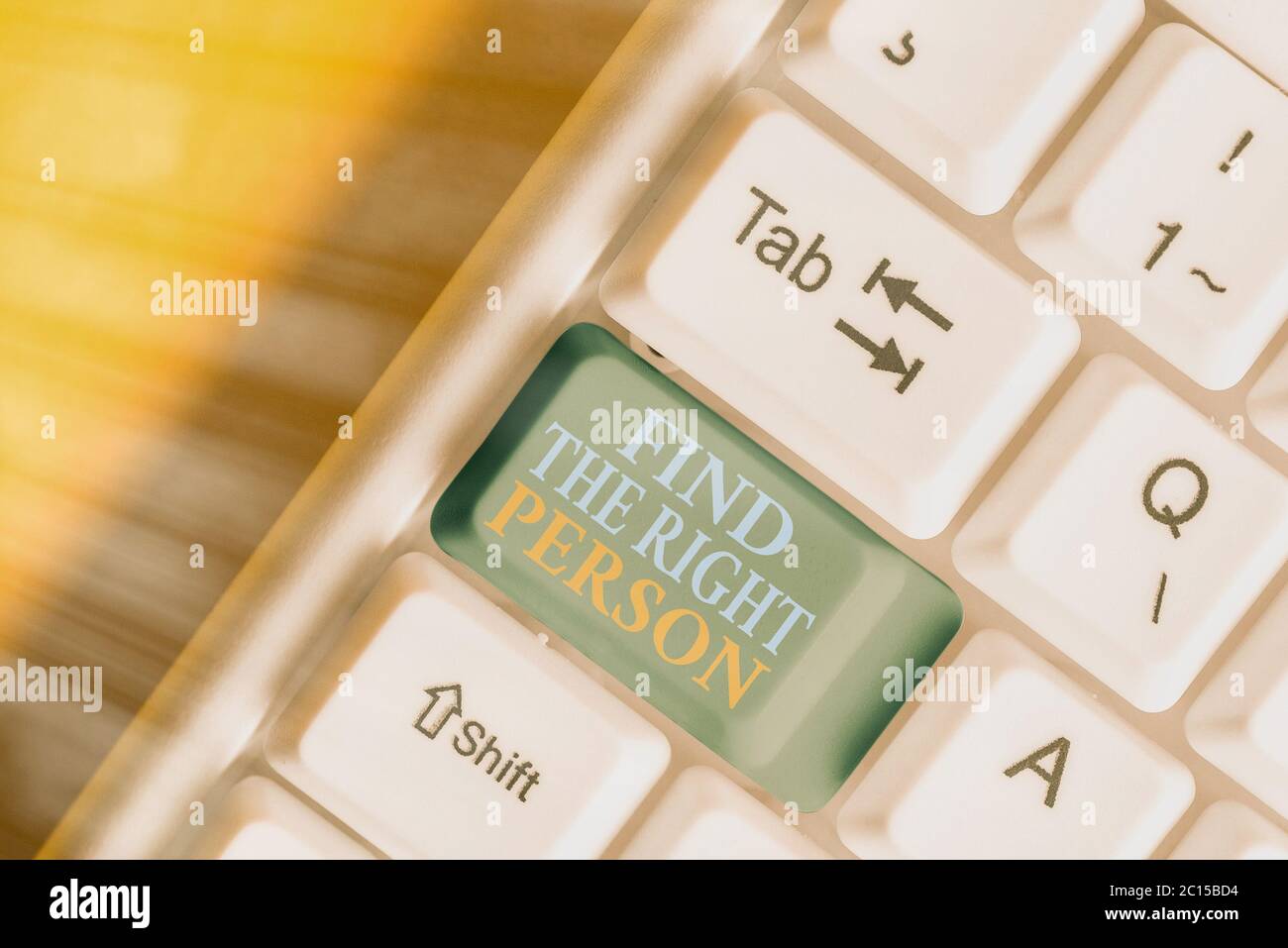 Writing note showing Find The Right an individual. Business concept for ...