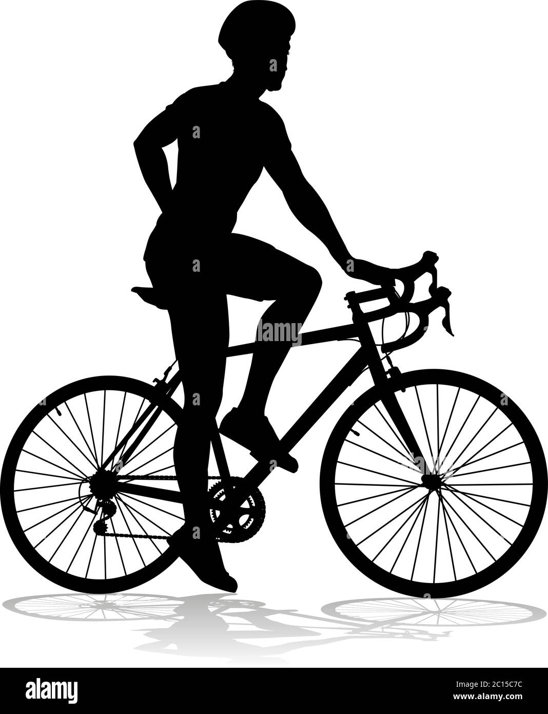 Bike and Bicyclist Silhouette Stock Vector Image & Art - Alamy