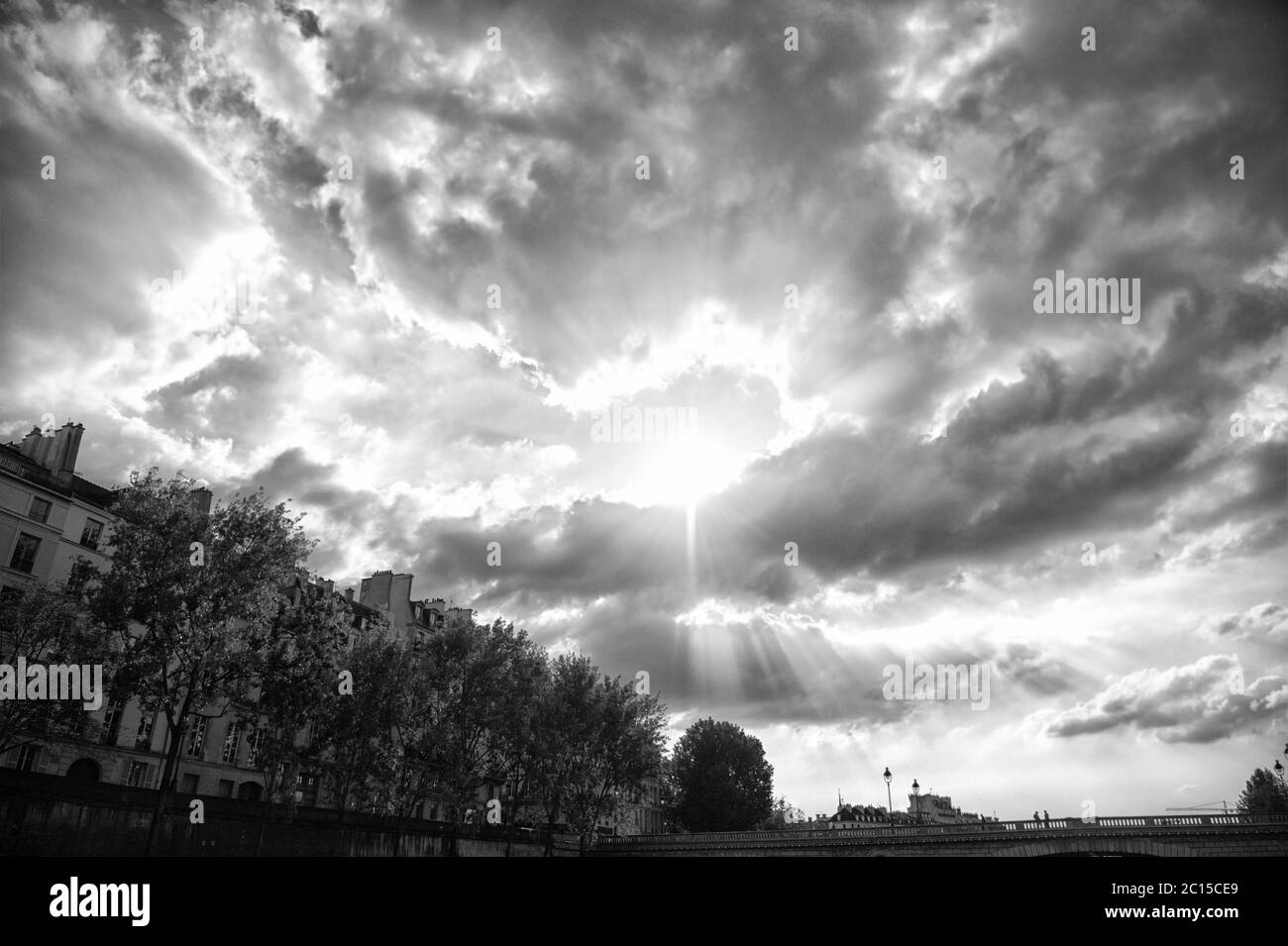 Gray Cloudy Sky Landscape