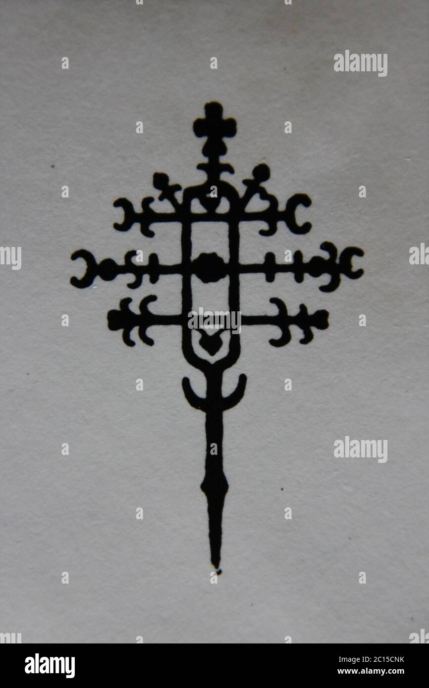 Fine 70s vintage black and white photography of the Christian cross ...