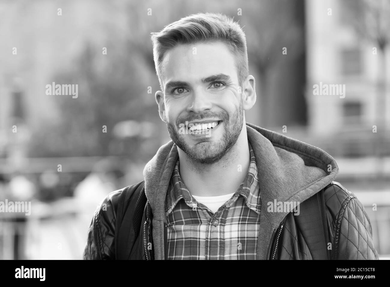 Hipster guy in nice Black and White Stock Photos & Images - Alamy