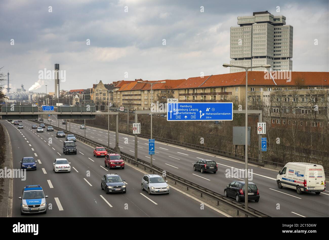Berlin city motorway Stock Photo - Alamy