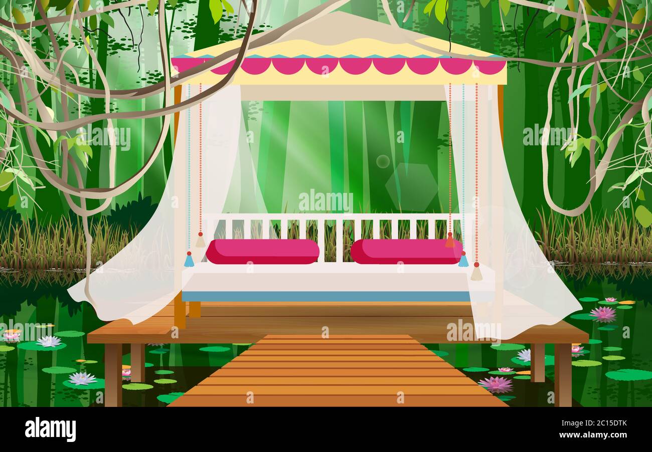 River bed in summer Stock Vector Images - Alamy