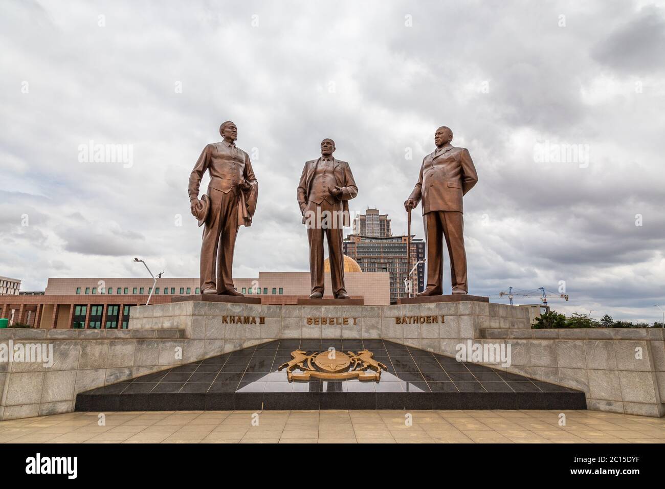 Three Dikgosi / tribal chiefs/ Monument, central business district ...