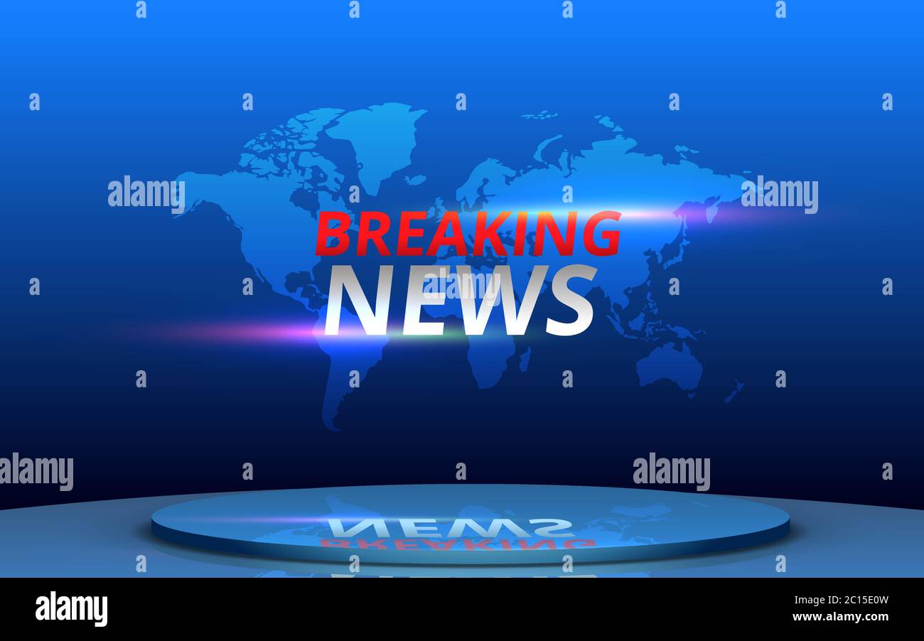 blue stand and lcd in the news studio room Stock Vector Image & Art - Alamy