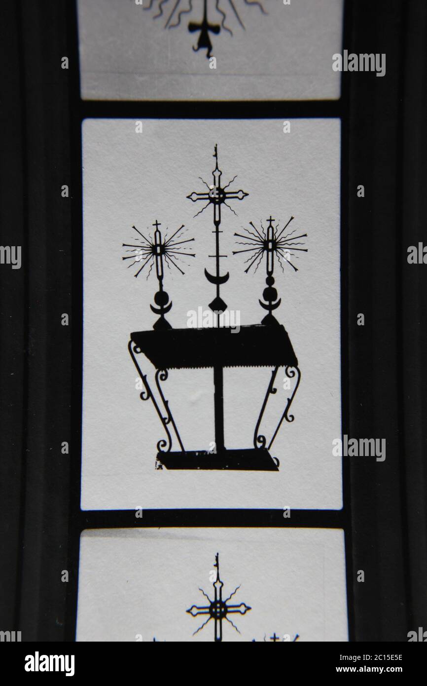 Fine 70s vintage black and white photography of the Christian cross ...