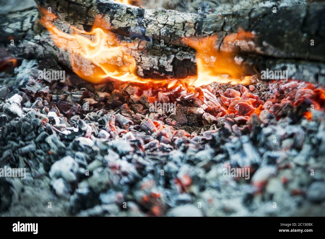 Wood burning phase Stock Photo - Alamy