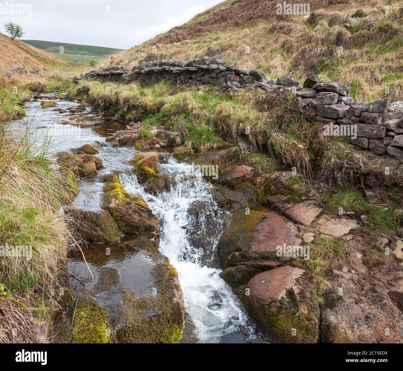River Dane waterfall,Peak District National Park ,Stafford-shire ...