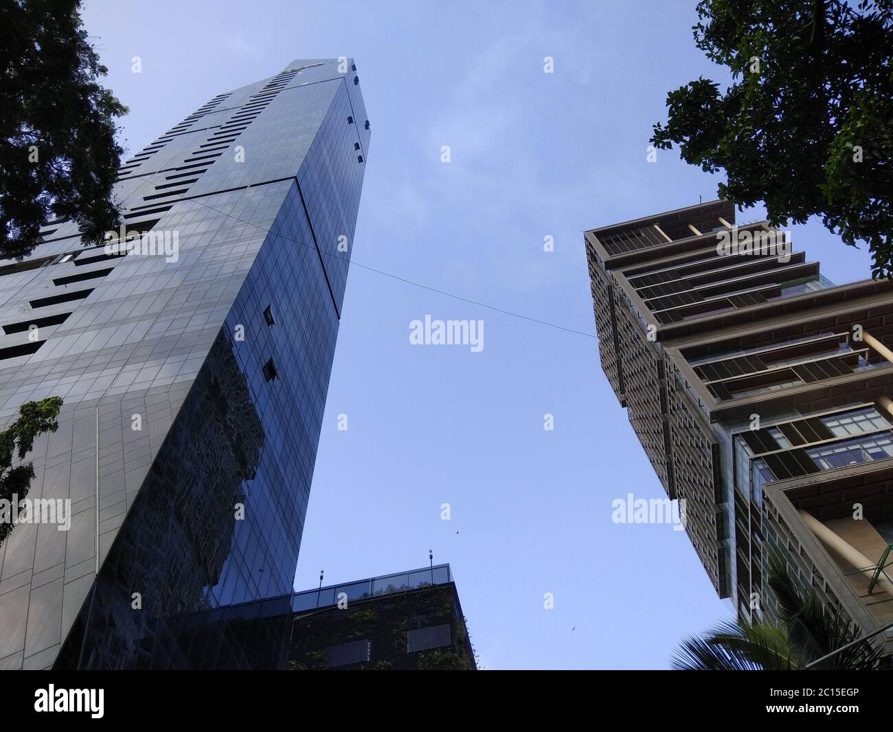VIEW OF ANTILLA, RESIDENCE OF MUKESH AMBANI, AND LODHA ALTAMOUNT ...