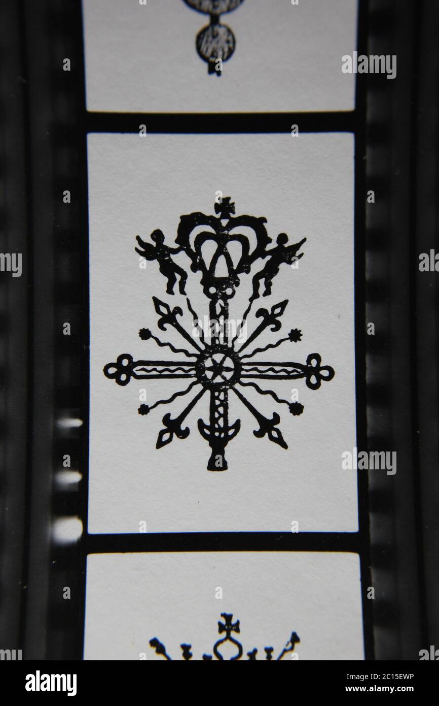 Fine 70s vintage black and white photography of the Christian cross ...