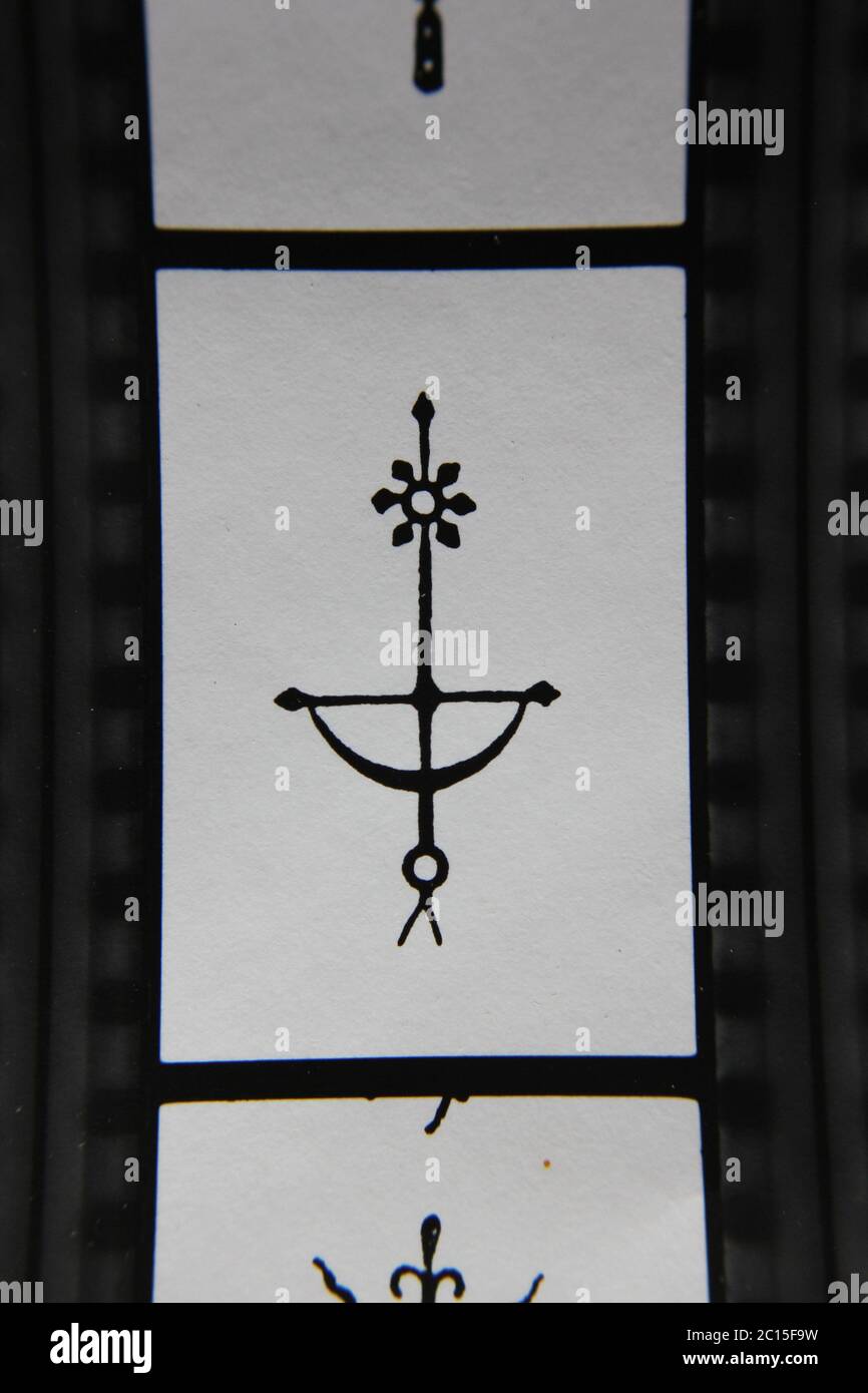 Fine 70s vintage black and white photography of the Christian cross ...