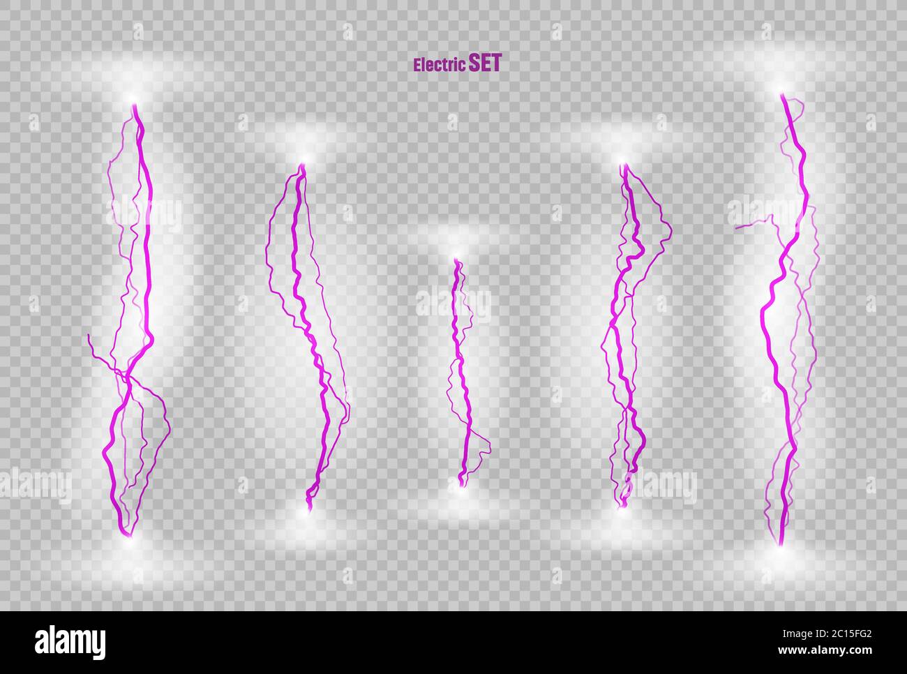 Set of light elements on transparency background. Vector illustration ...