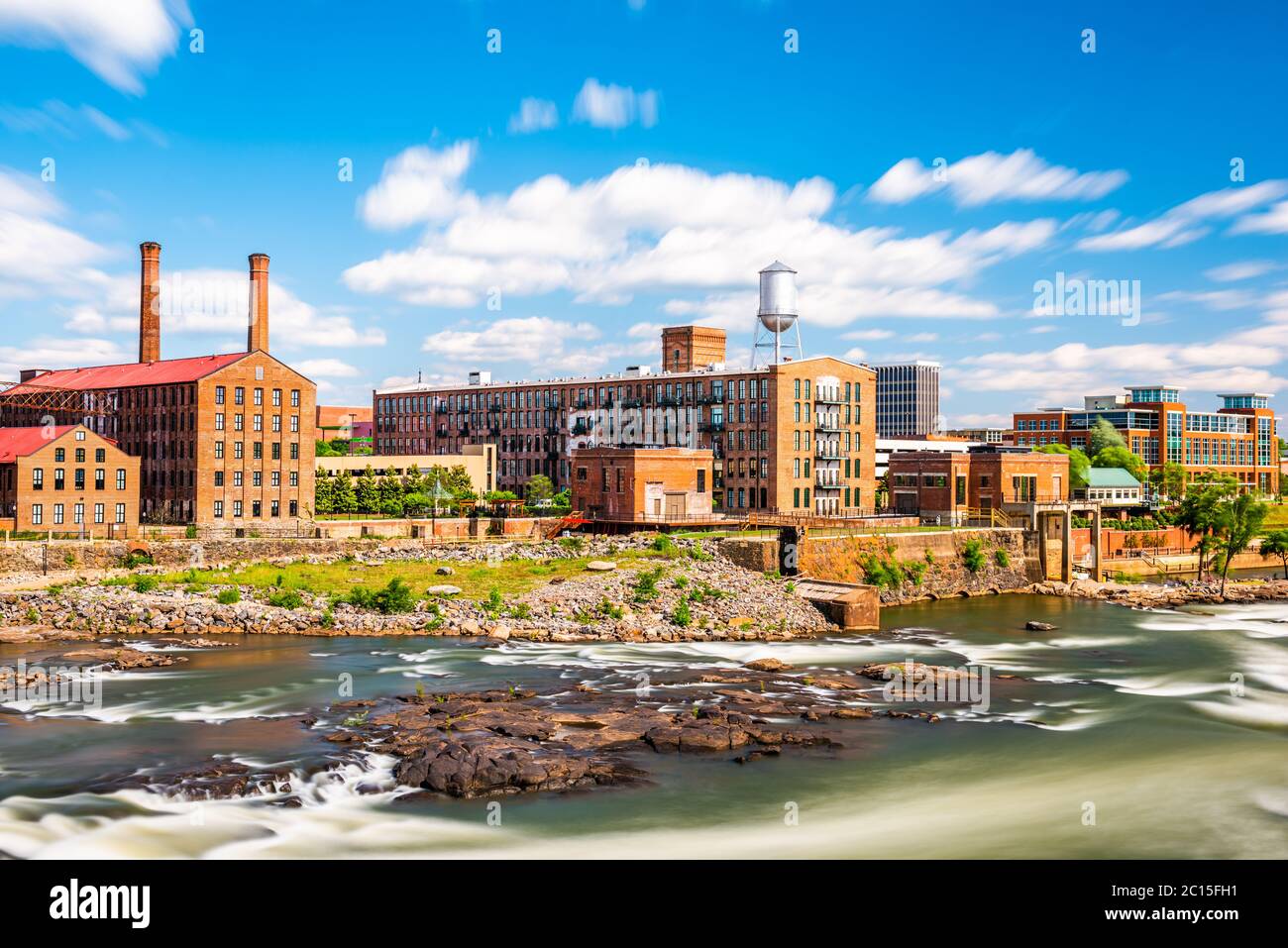 Columbus, Georgia, USA downtown skyline on the river Stock Photo - Alamy