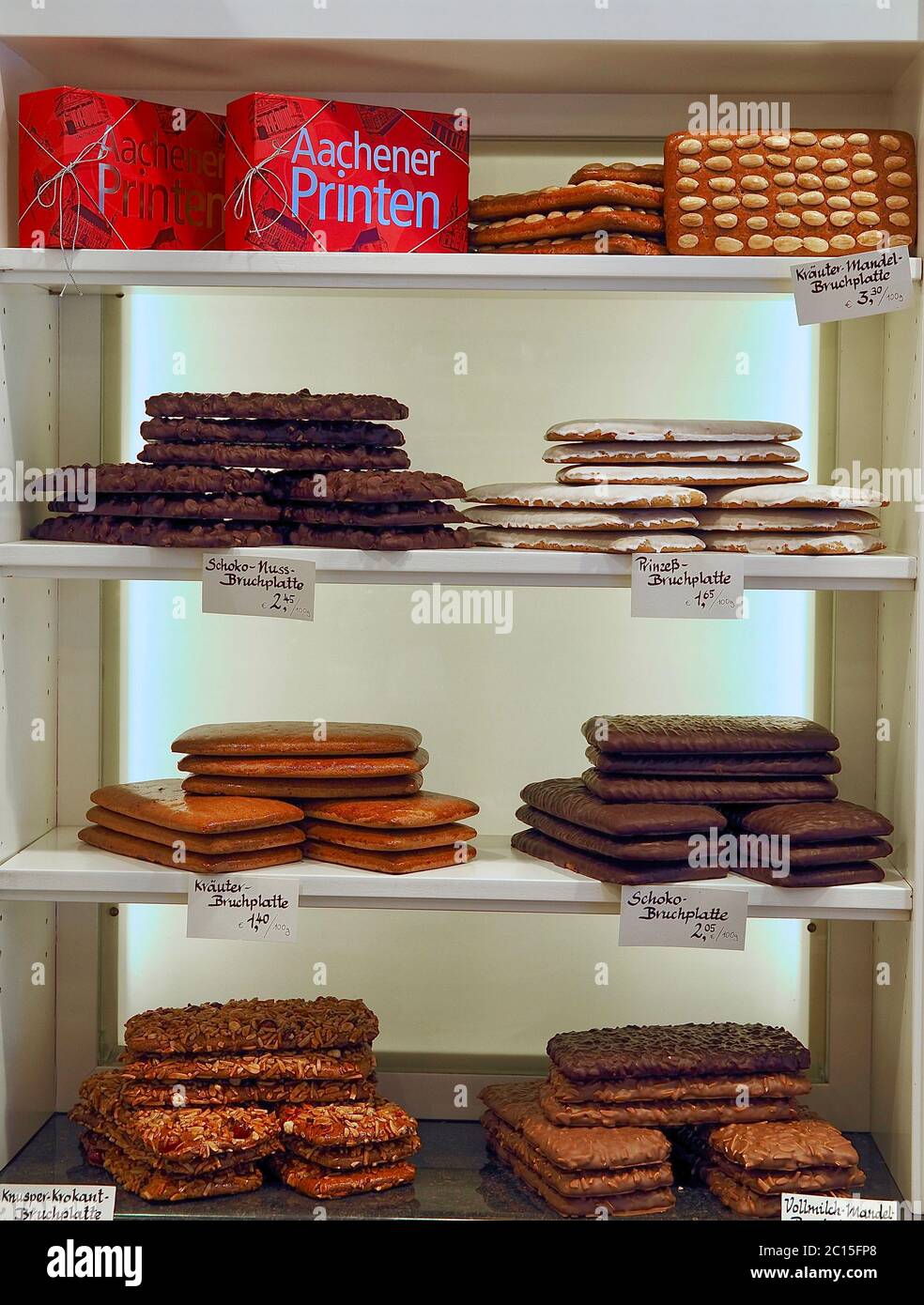Gingerbread store in Aachen in Germany, famous sweets at christmas ...