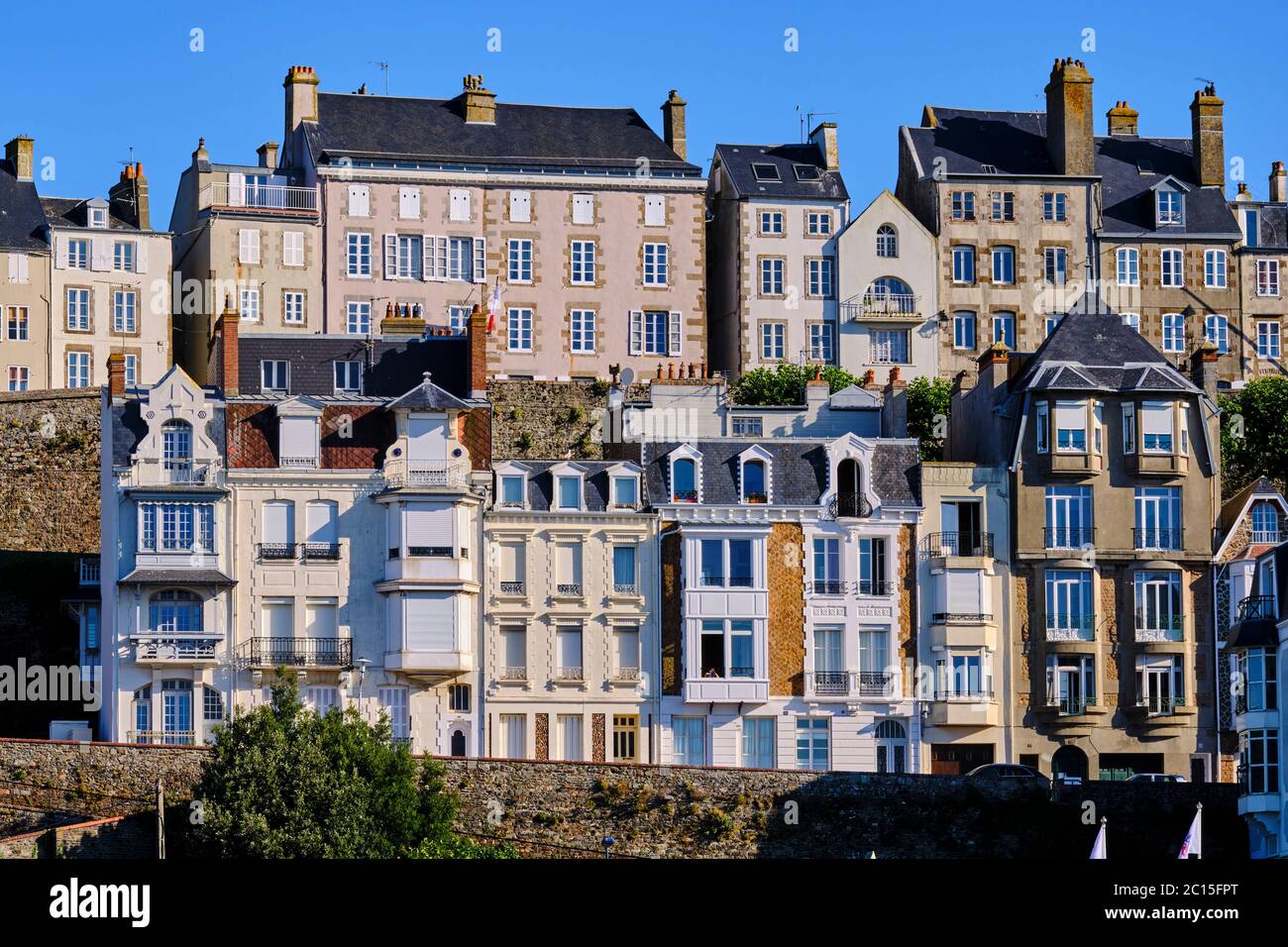 France, Normandy, Manche department, Granville, the High City Stock ...