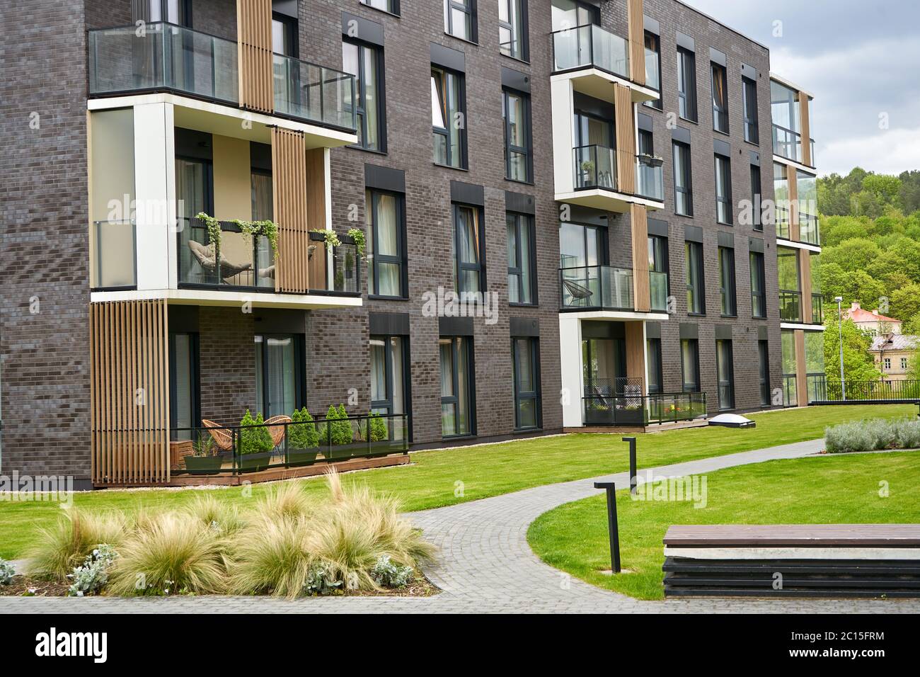 New buildings with nice environment around them Stock Photo - Alamy