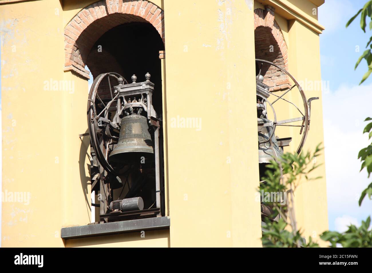 Bell tower with three bells hi-res stock photography and images - Alamy