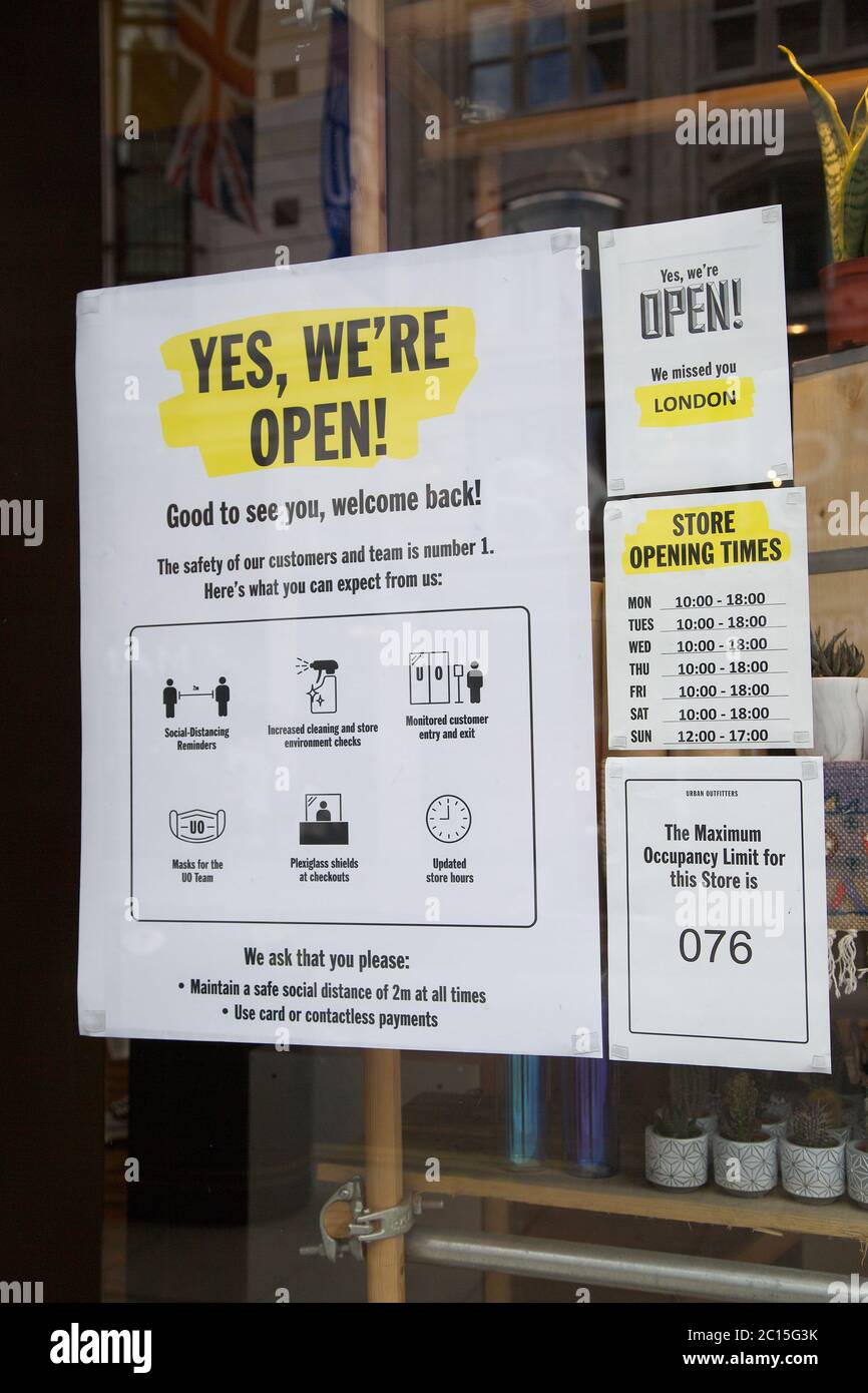 Stores reopen in London after lockdown Stock Photo - Alamy