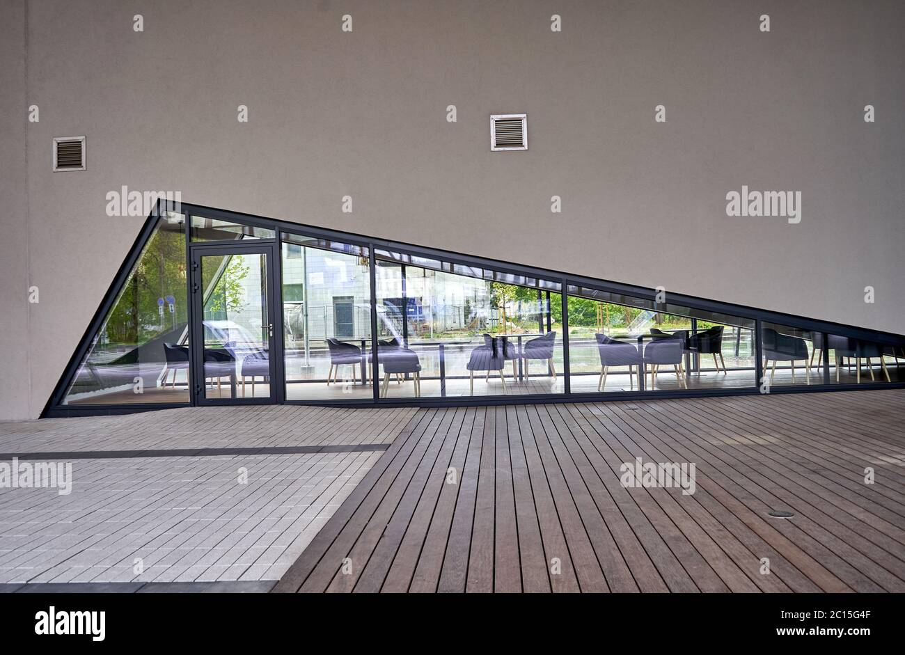 Modern building with windows from both sides Stock Photo - Alamy