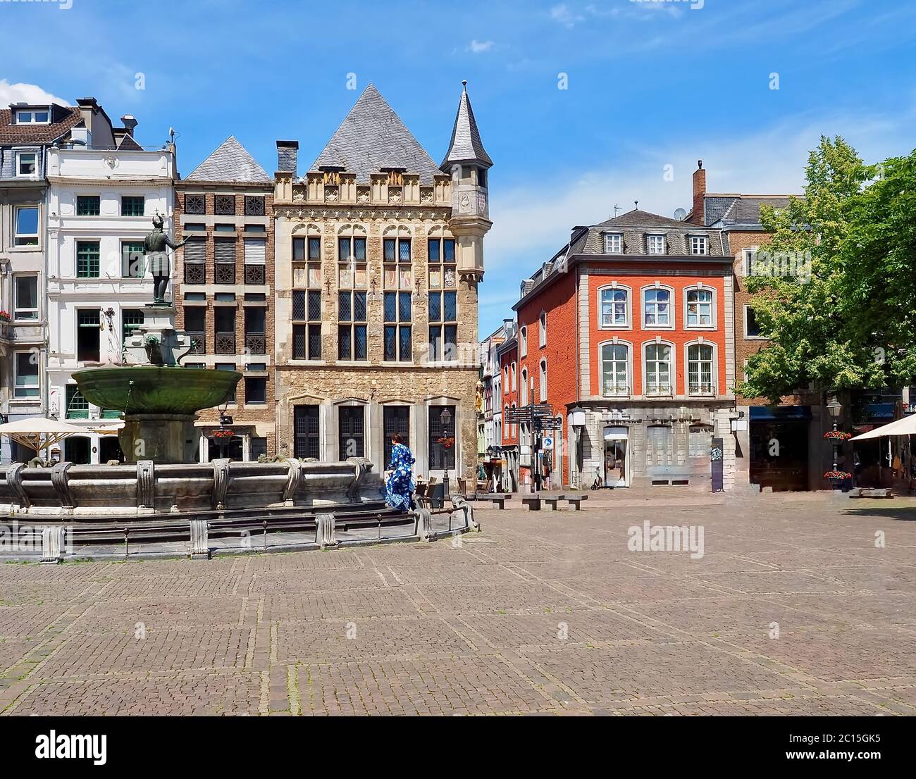 City market place of Aachen in Germany Stock Photo - Alamy