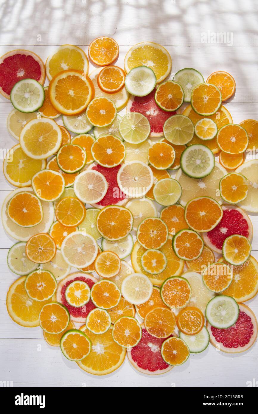 The colors of citrus fruits Stock Photo - Alamy
