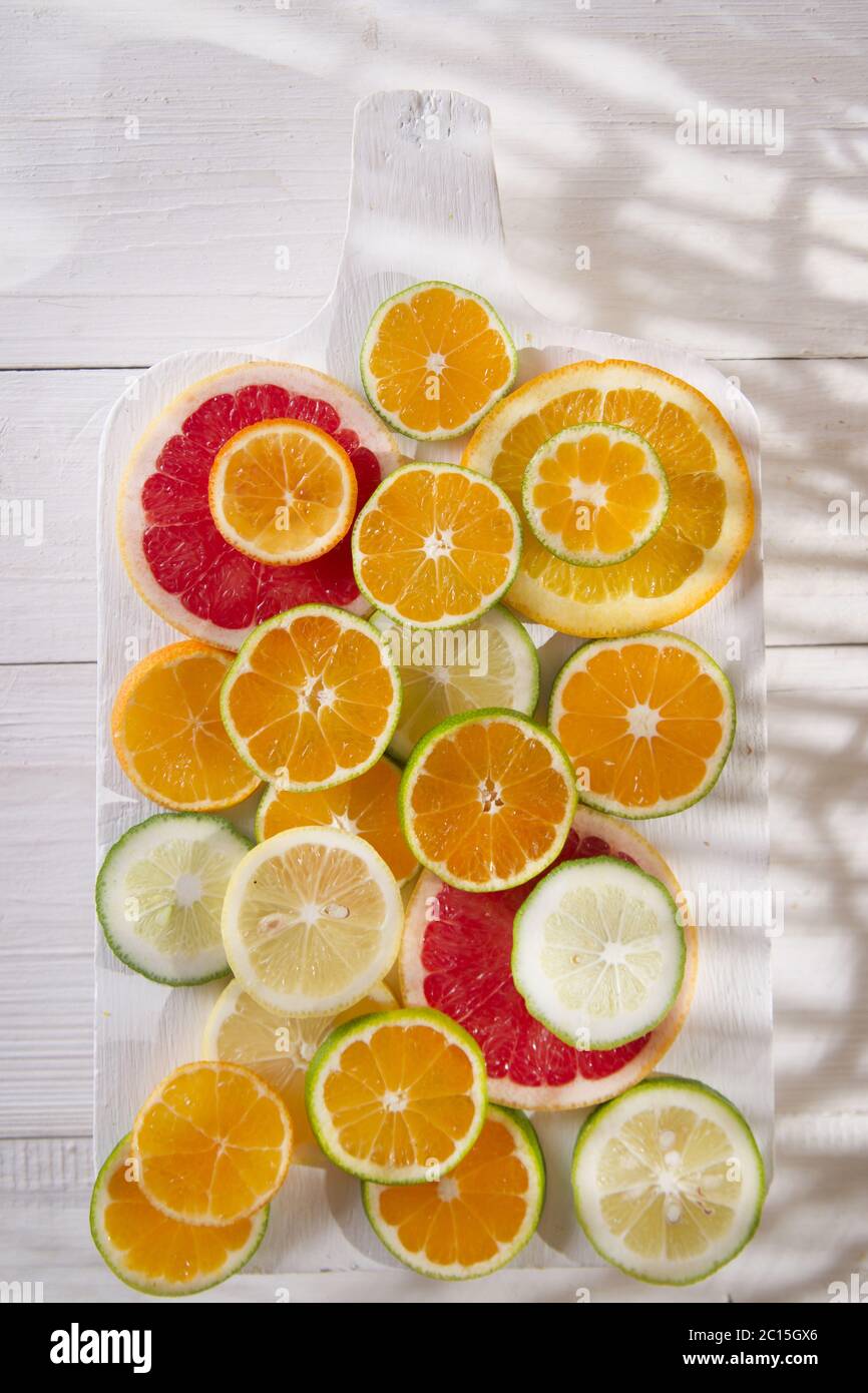 The colors of citrus fruits Stock Photo - Alamy
