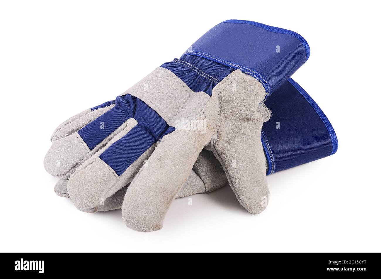Working mens gloves on white background Stock Photo - Alamy