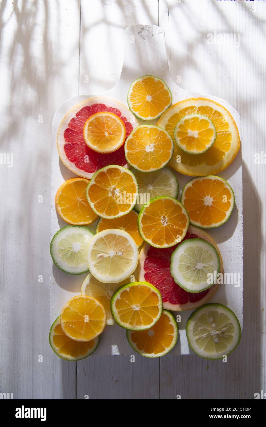 The colors of citrus fruits Stock Photo - Alamy