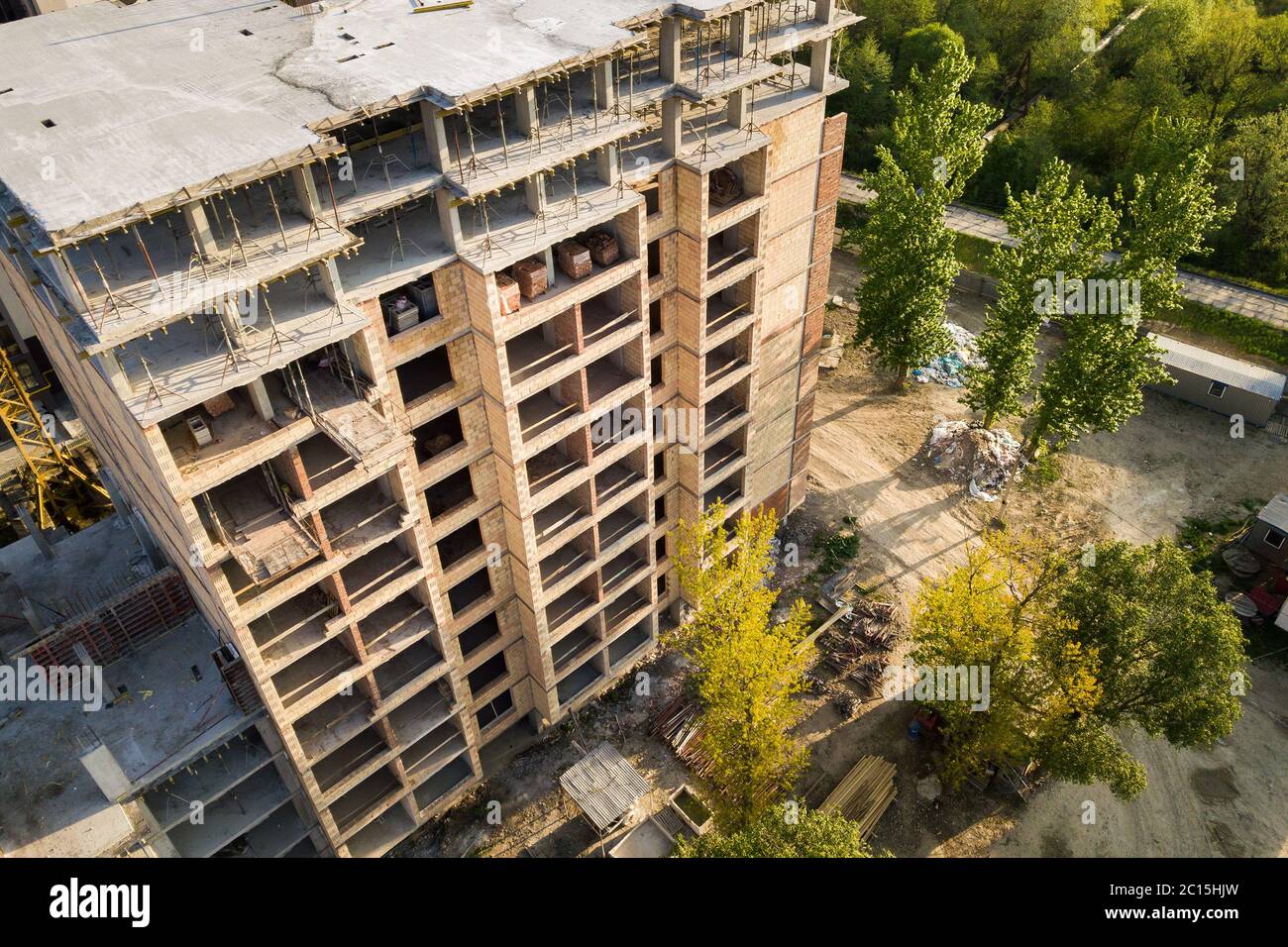 High multi storey residential apartment building under construction ...