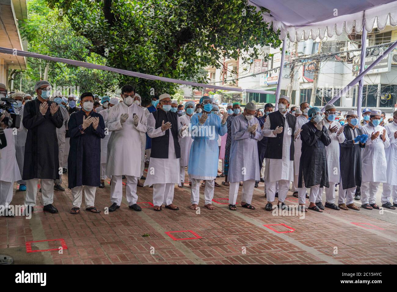 Awami League leaders and activists attend a funeral prayer of former ...