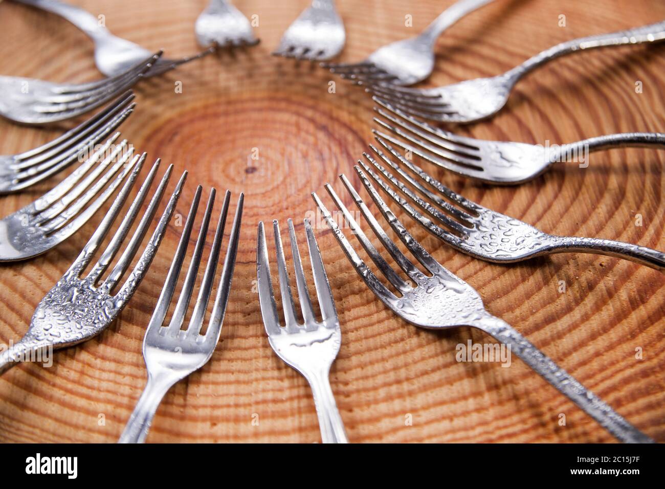 Sets of forks Stock Photo - Alamy