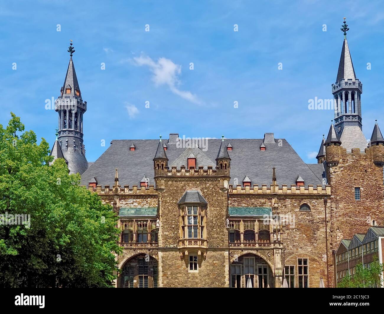 Historic city hall or Rathaus in Aachen Stock Photo - Alamy