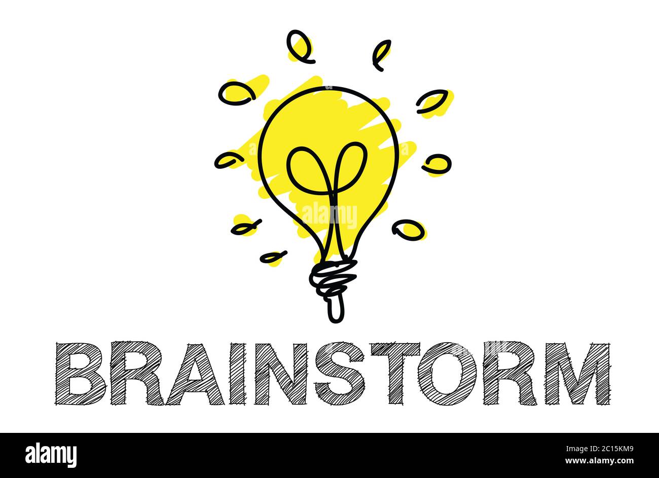 Brainstorm creative idea, Success concept, lamp vector design Stock ...