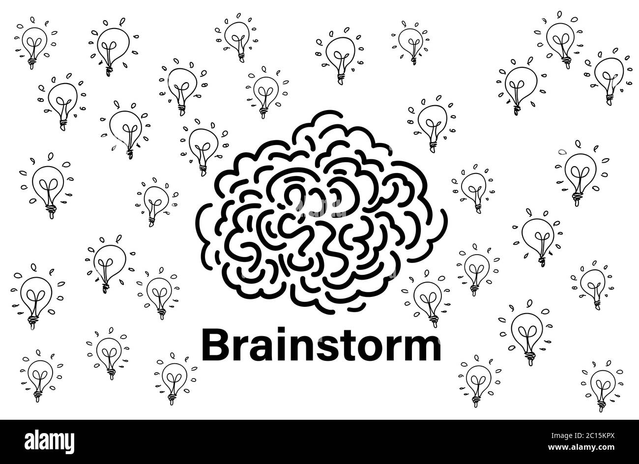 Brainstorm creative idea, Success concept, lamp vector design Stock ...
