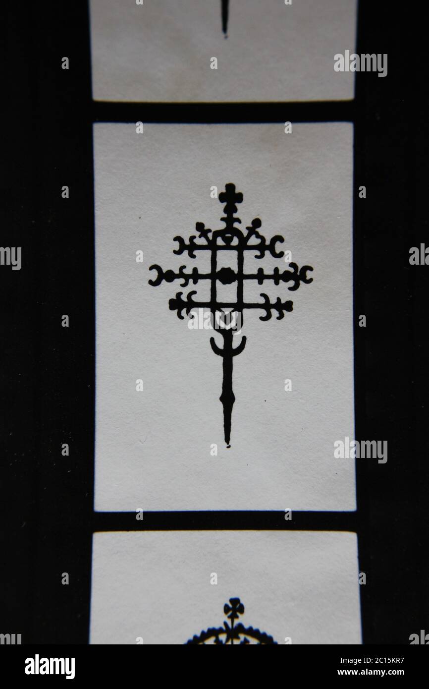Fine 70s vintage black and white photography of the Christian cross ...