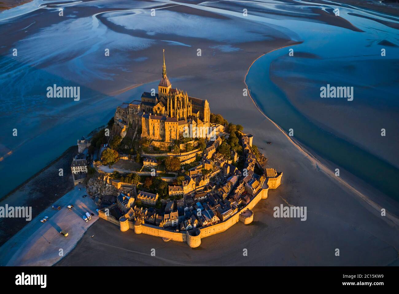 France, Normandy, Manche department, Bay of Mont Saint-Michel Unesco ...