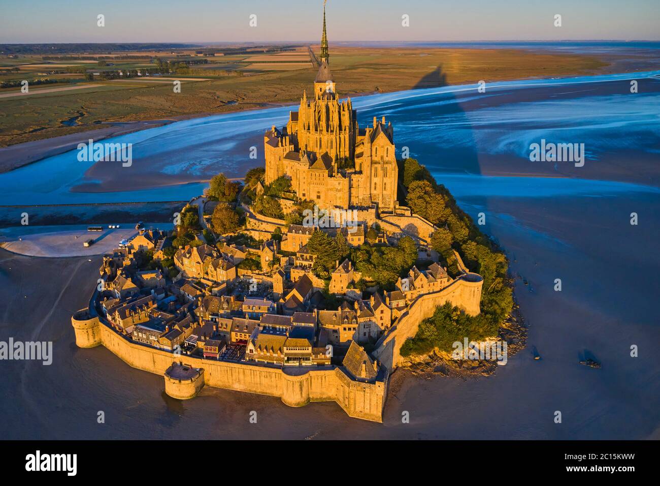 France, Normandy, Manche department, Bay of Mont Saint-Michel Unesco ...