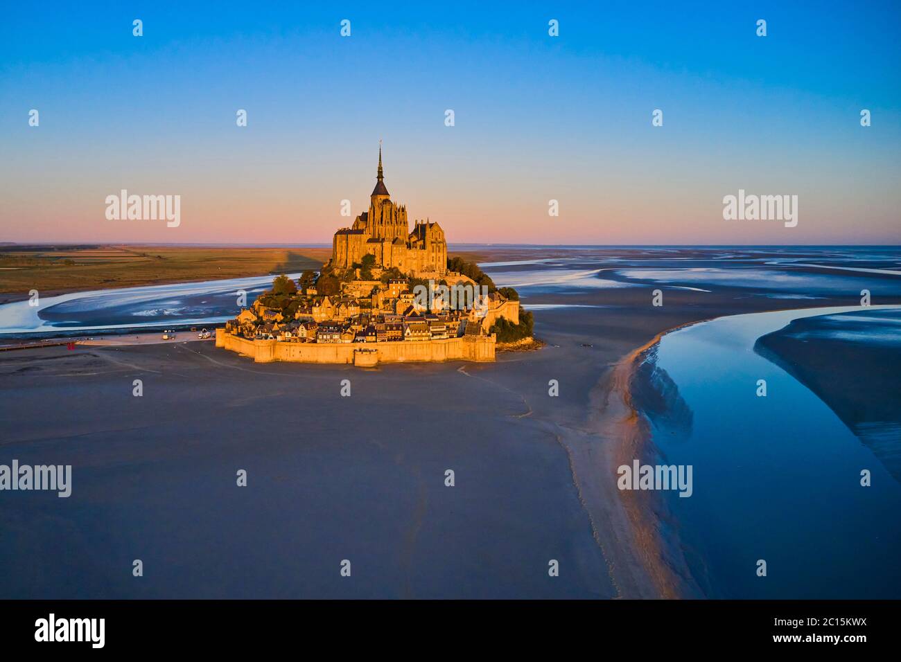 France, Normandy, Manche department, Bay of Mont Saint-Michel Unesco ...