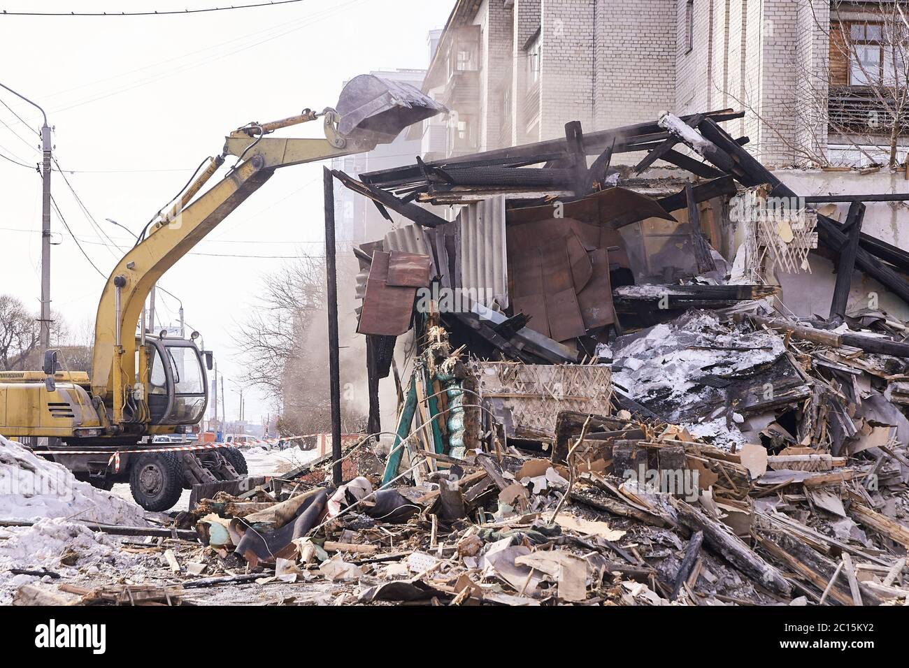 Demolition house asbestos waste hi-res stock photography and images - Alamy