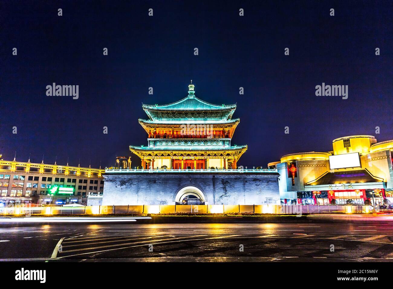 Bell tower in downtown xian hi-res stock photography and images - Alamy