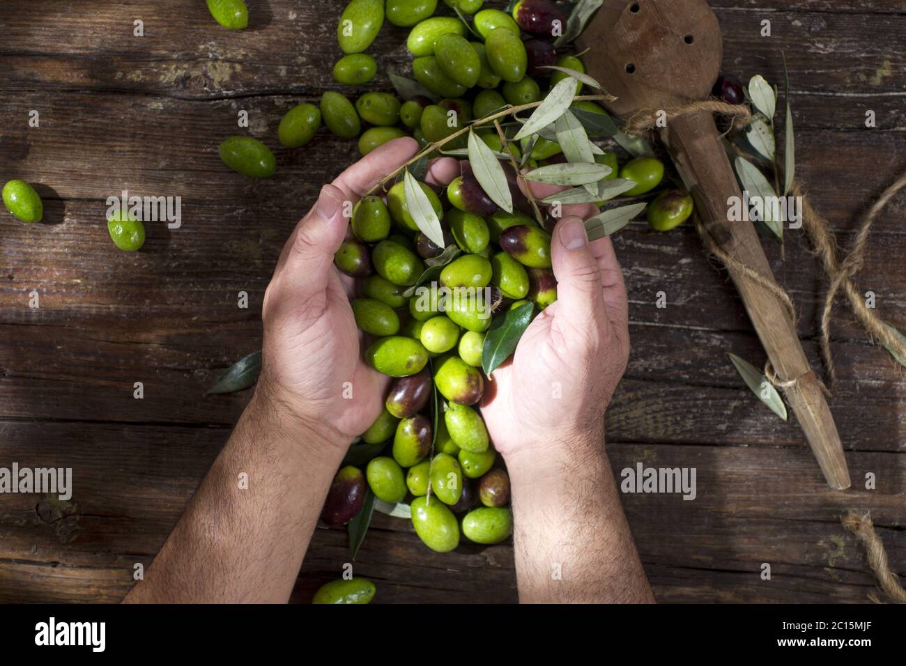 Large green olives Stock Photo - Alamy