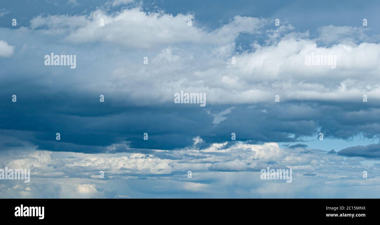 Mixed clouds and clear sky Stock Photo - Alamy