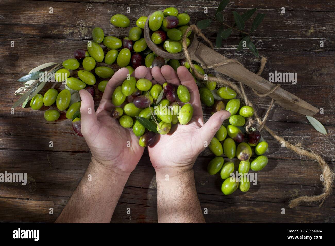 Large green olives Stock Photo - Alamy