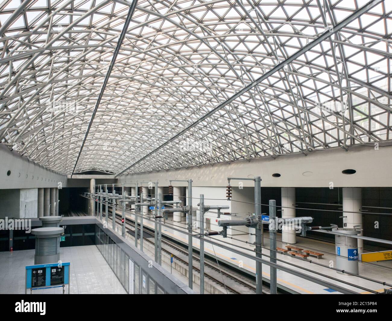 Incheon, South Korea - Platform of AREX, Airport Railroad Express in ...