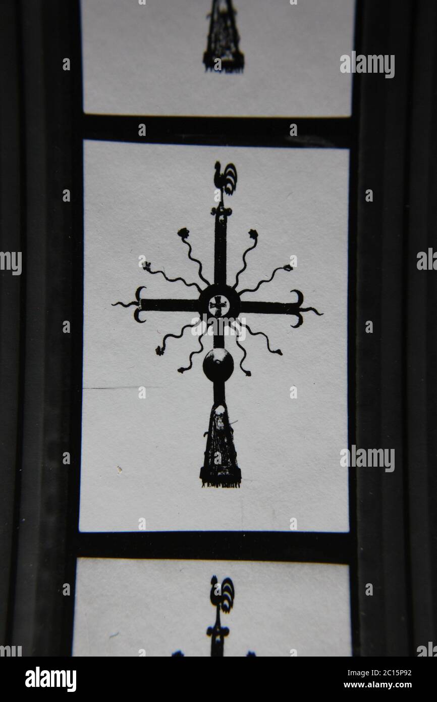 Fine 70s vintage black and white photography of the Christian cross ...