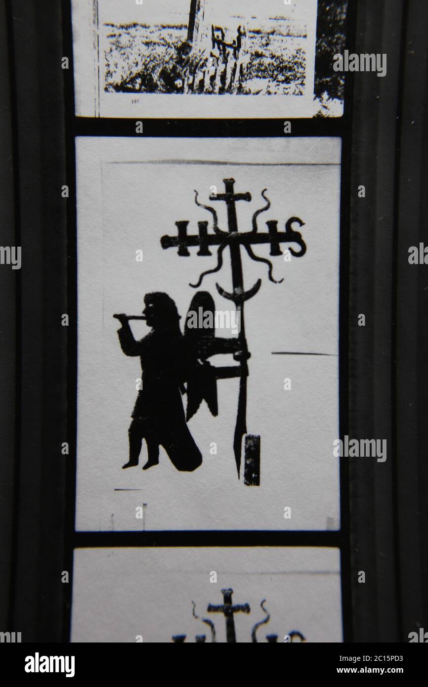 Fine 70s vintage black and white photography of the Christian cross ...
