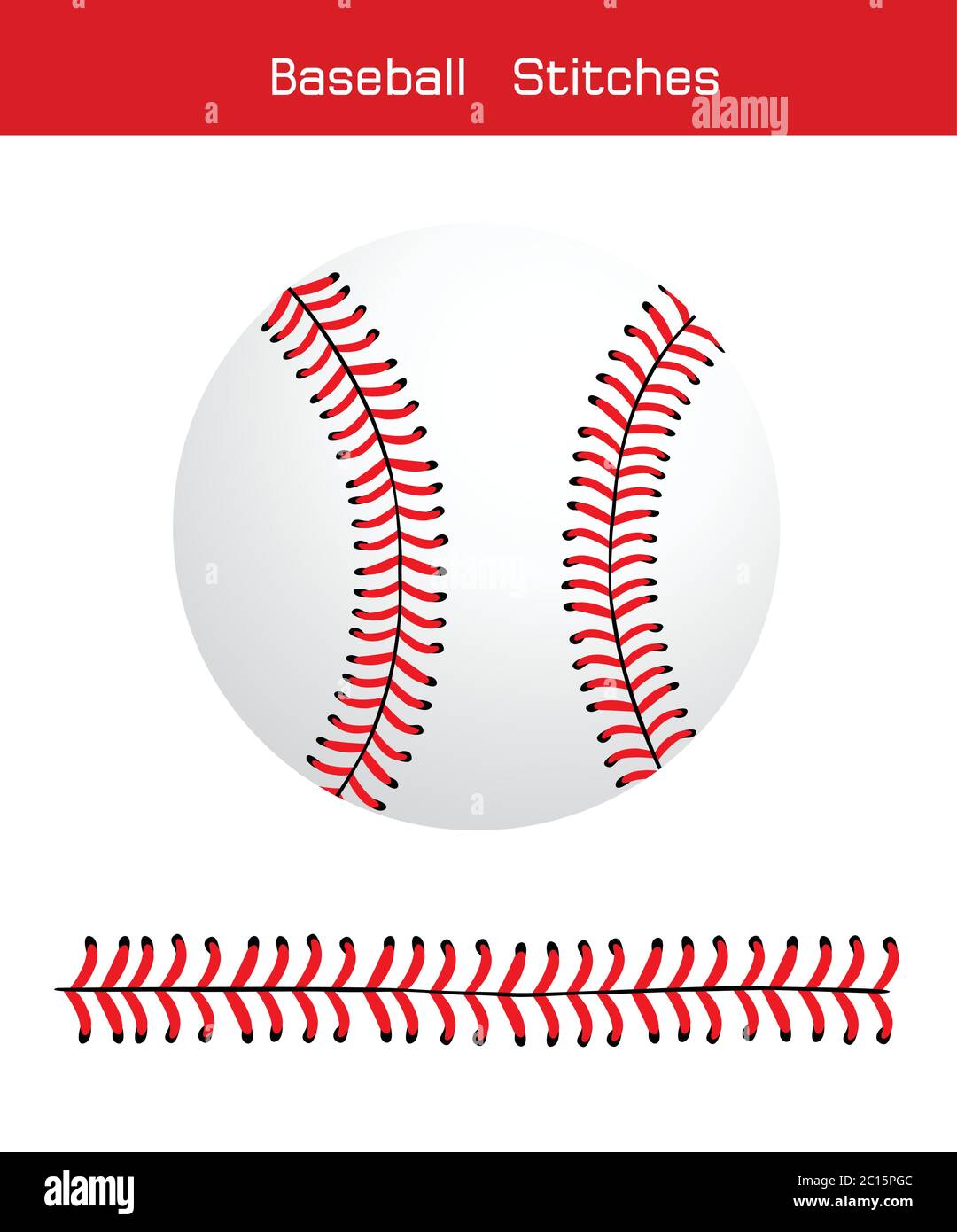 Baseball Stitches on a white background , vector design Stock Vector ...