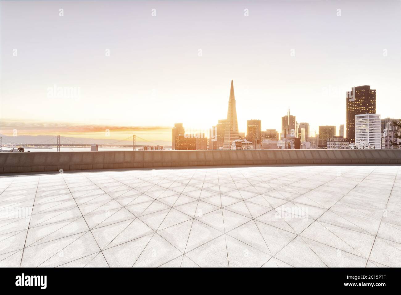 empty floor with cityscape of san francisco Stock Photo - Alamy